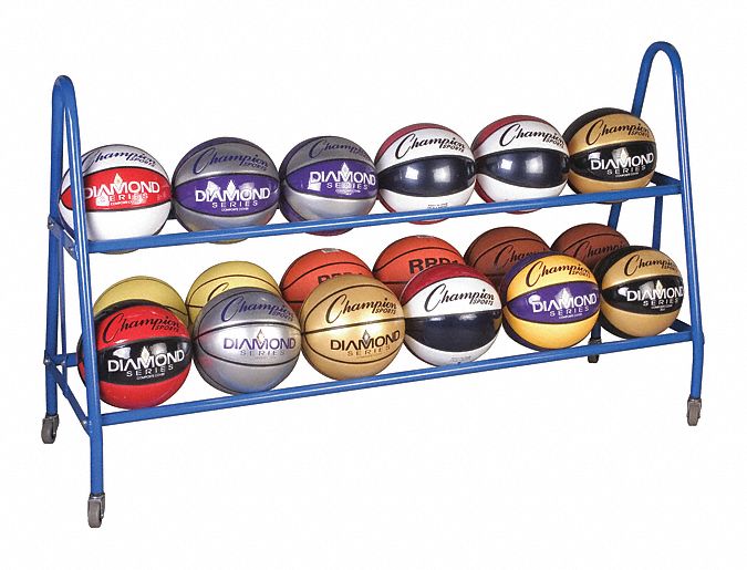 CHAMPION SPORTS, 59 in Overall Lg, 17 1/2 in Overall Wd, Ball Rack ...