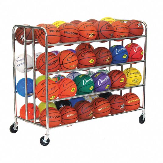 CHAMPION SPORTS, 55 1/2 in Overall Lg, 24 in Overall Wd, Ball Rack ...