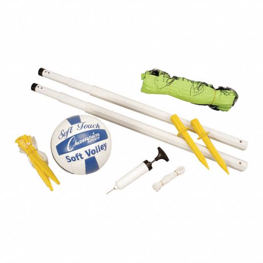 CHAMPION SPORTS, Blue/White, Synthetic Leather, Volleyball Set - 58MU03 ...