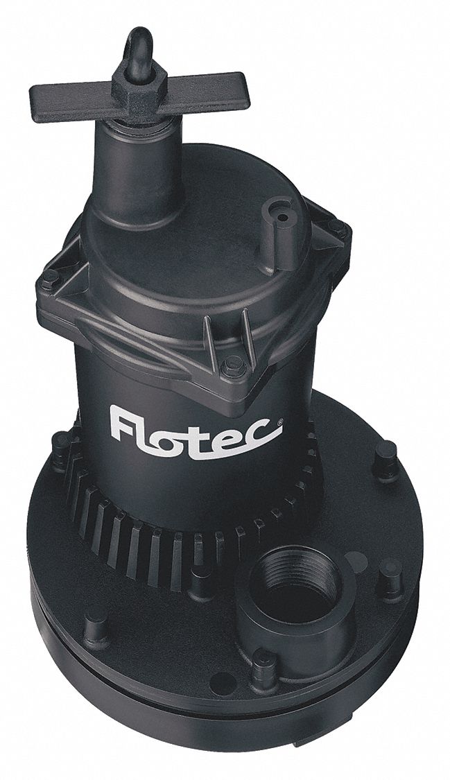 FLOTEC, 1/6 hp, 0 in Max. Dia. Solids, Plug-In Utility Pump - 58MW90 ...