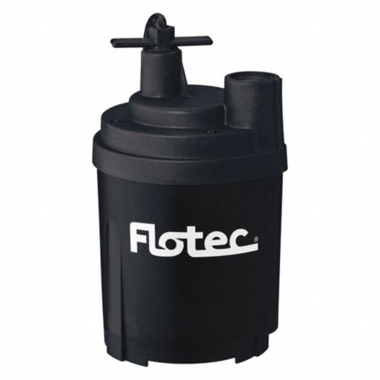 FLOTEC, 1/4 hp, 0 in Max. Dia. Solids, Plug-In Utility Pump - 58MW92 ...
