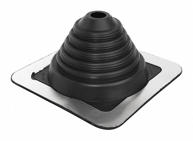 For Pitched Roof, Round Base, 7 3/4"dia Plastic Roof Vent Pipe Boot ...