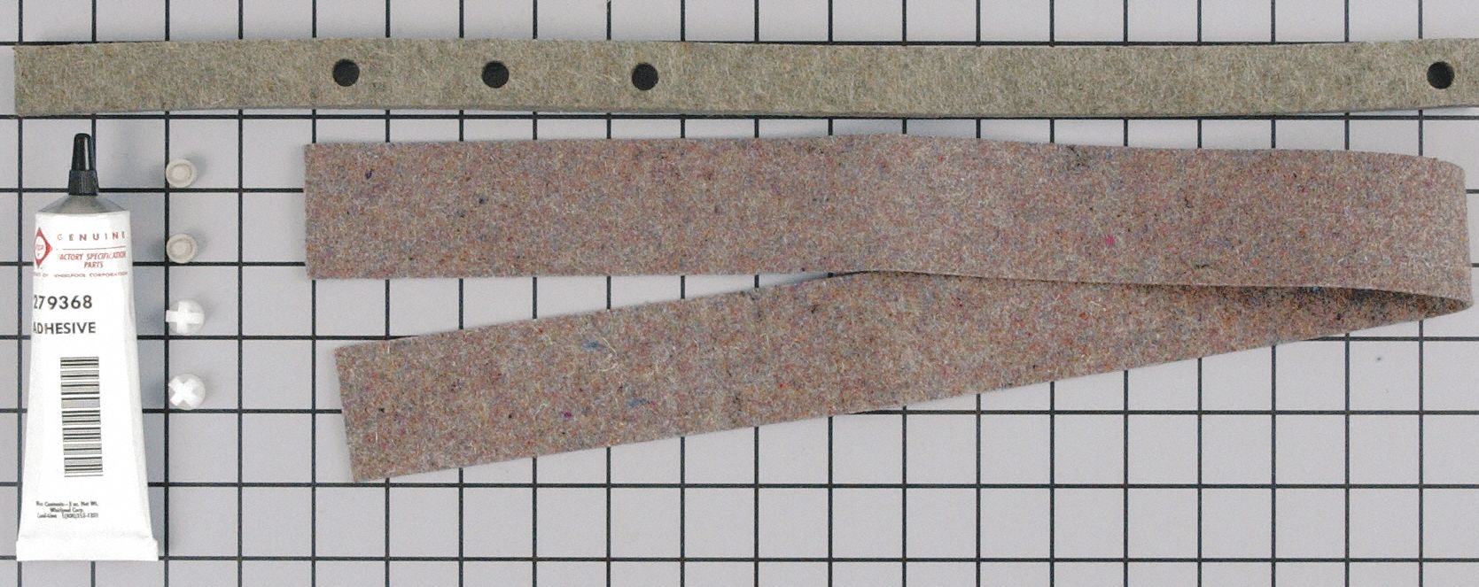 WHIRLPOOL, 279264, Adhesive Felt Seal Kit - 58NN82|279264 - Grainger