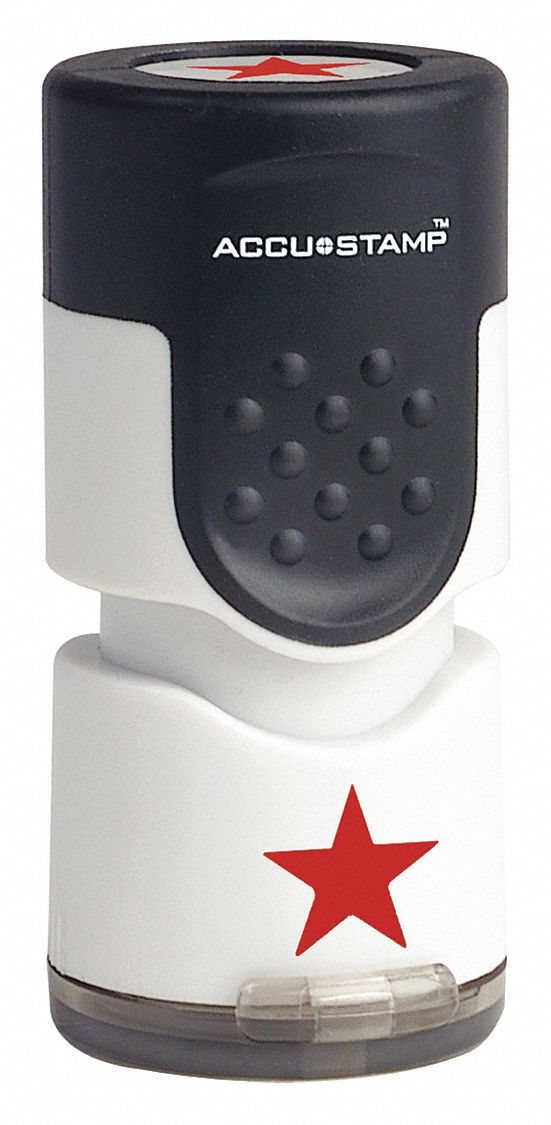 ACCUSTAMP, Accustamp,Round Star,Red - 58NX50|030726 - Grainger