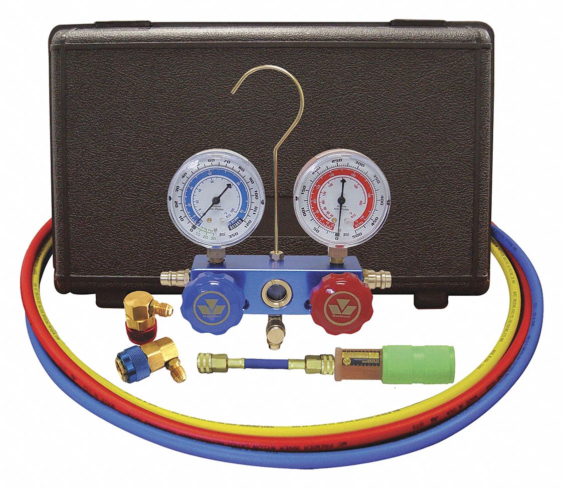 MASTERCOOL, 2 1/2 in Gauge, Manifold Gauge Set - 58NZ19|89660-UV - Grainger