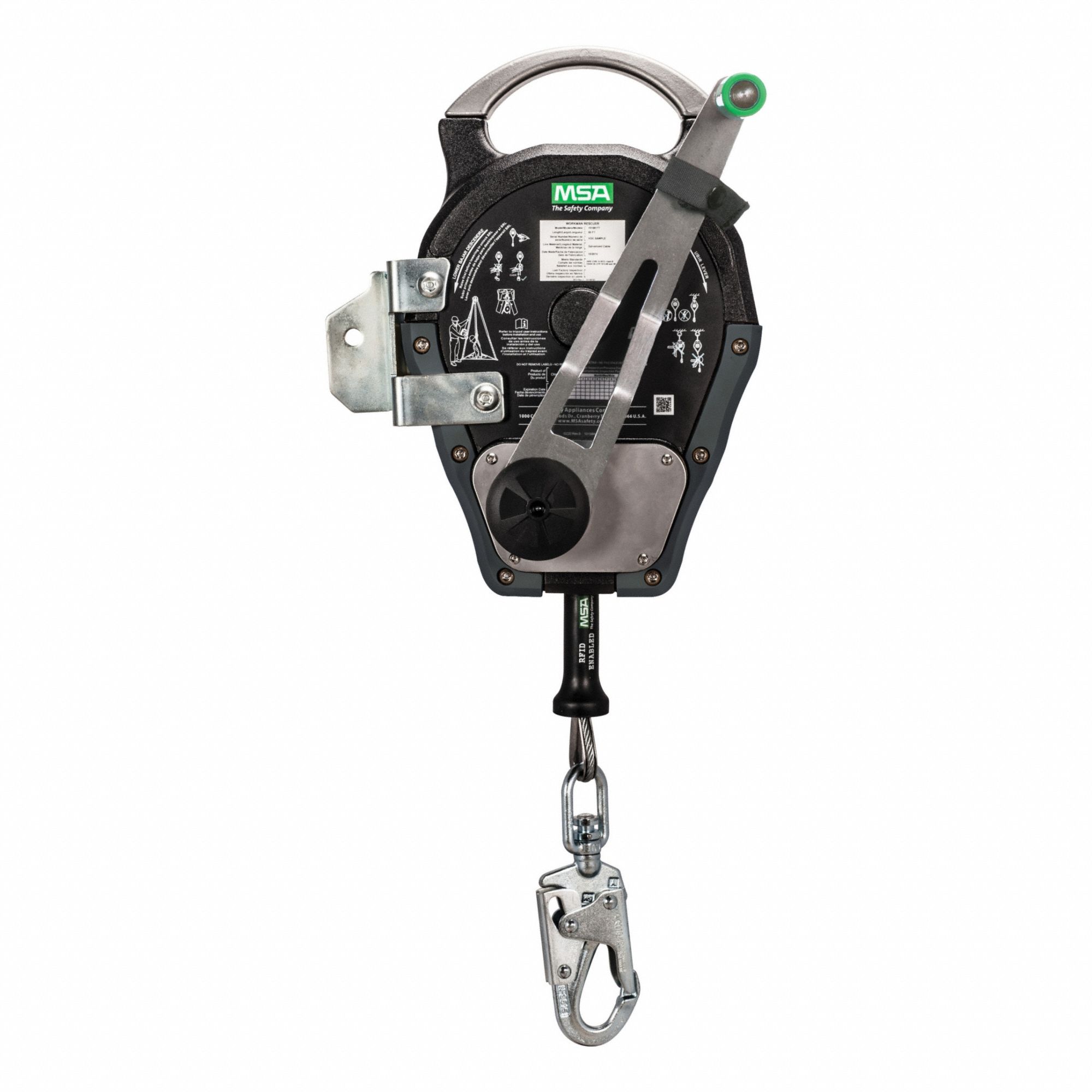 MSA, 2 1/2 inSteel Snap Hook Anchor, Harness Aluminum Carabiner ...