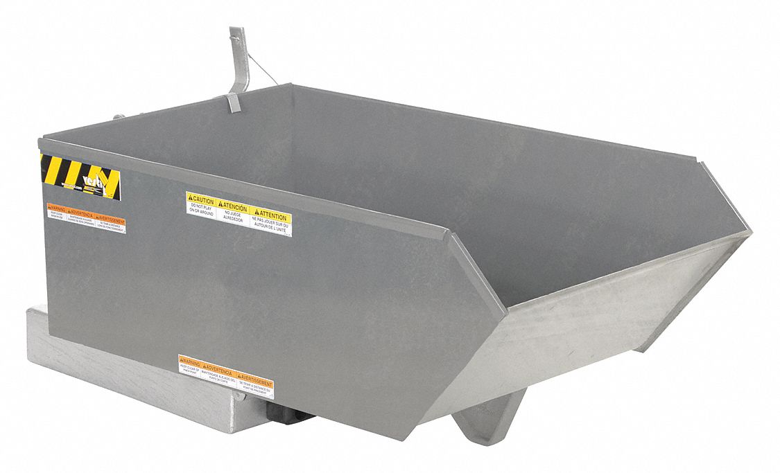 VESTIL SELF-DUMPING HOPPER,LOW PROFILE,27" W - Self Dumping Hoppers ...