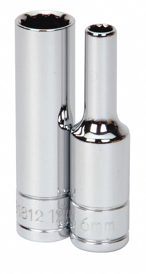 Deep Socket,3/8" D,7mm,12Pt, Deep Socket,3/8" D,7mm,12Pt, Deep Socket,3 ...