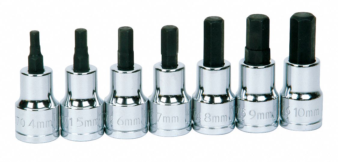 WILLIAMS, Socket Set,3/8" D,7 pcs. - 58UD90|31904 - Grainger
