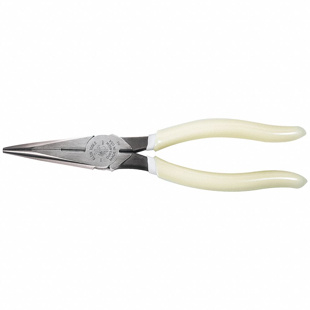 D203-8-GLW, Hi-Viz Long Nose Pliers,Side Cutters - 58UT30|D203-8-GLW ...