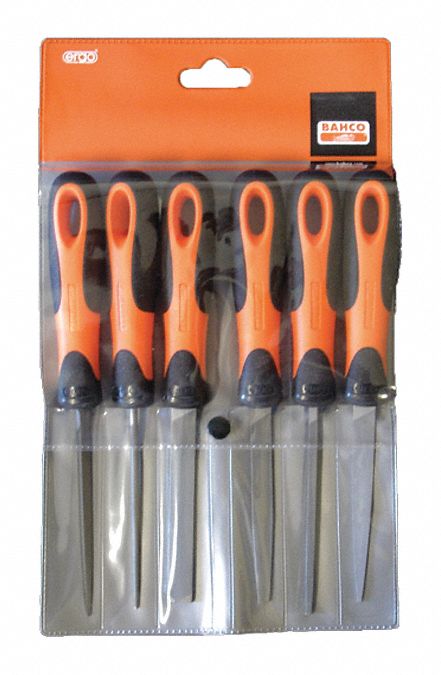 File Set,Plastic Handles,6 pcs. - 58WE67|1-476-04-3-2 - Grainger