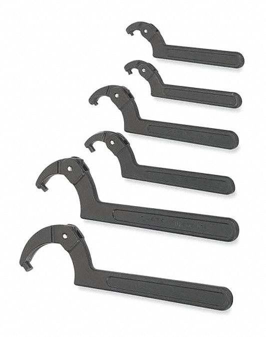 WILLIAMS, Pin Spanner,Adjustable,4-1/2 To 6-1/4" - 58XA77|O-474A - Grainger