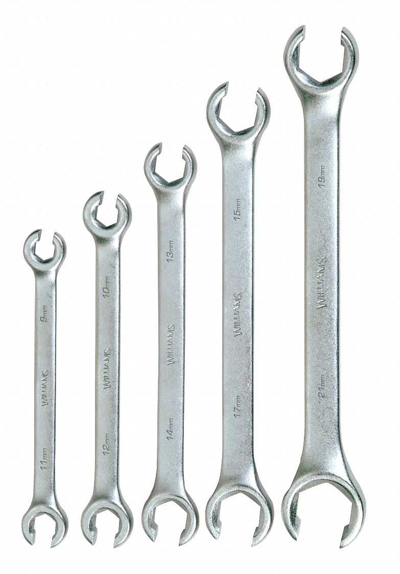 WILLIAMS, Flare Nut Wrench Set,5 pcs. - 58XG38|11692 - Grainger