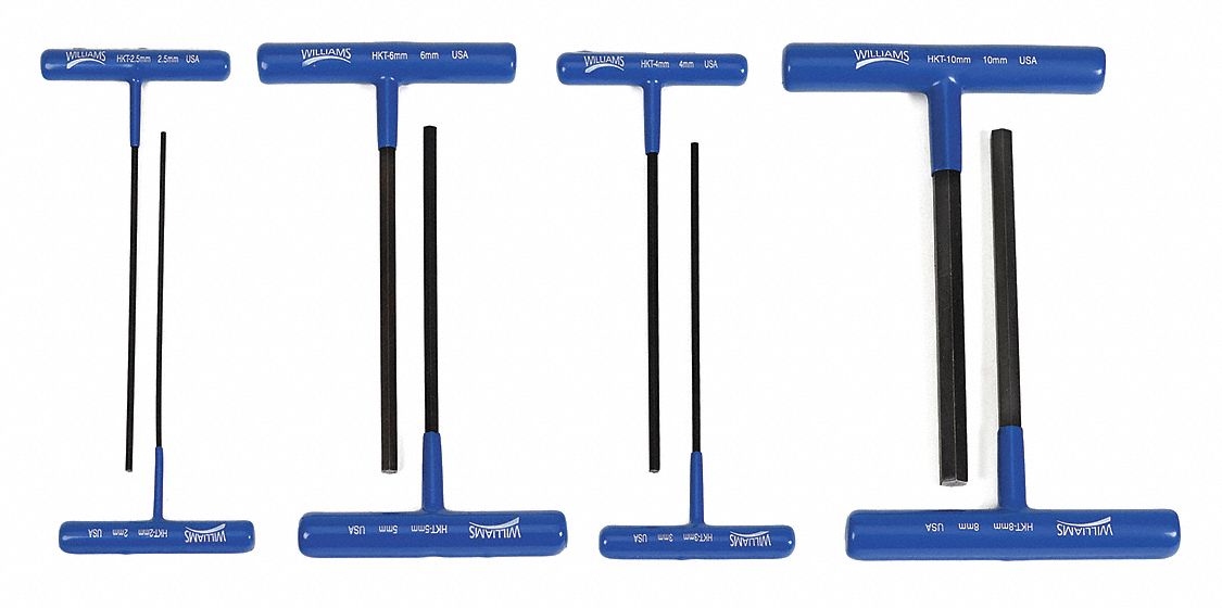 T-Handle Hex Driver,Metric,8 pcs.,Set - Grainger