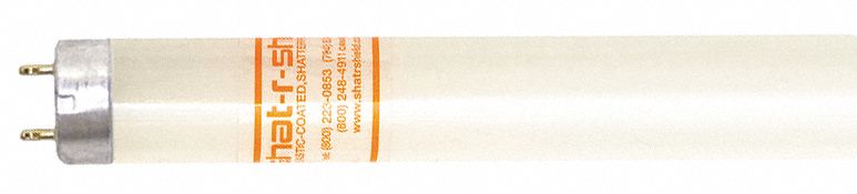 SHAT-R-SHIELD, 4 ft Nominal Lg, T8, Linear Fluorescent Bulb - 58YD07 ...