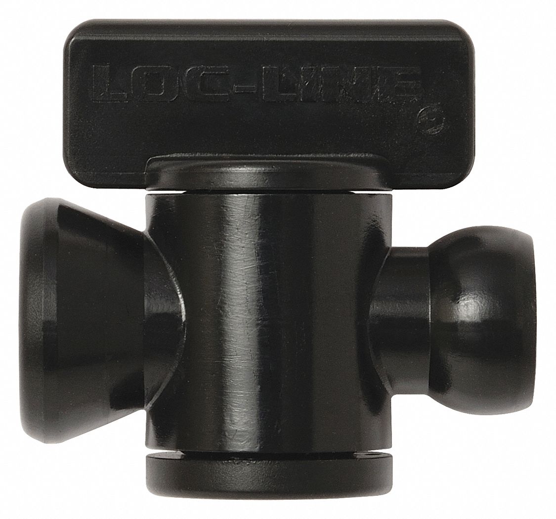 In-Line Valve,Black,1/4",PK10 - Grainger