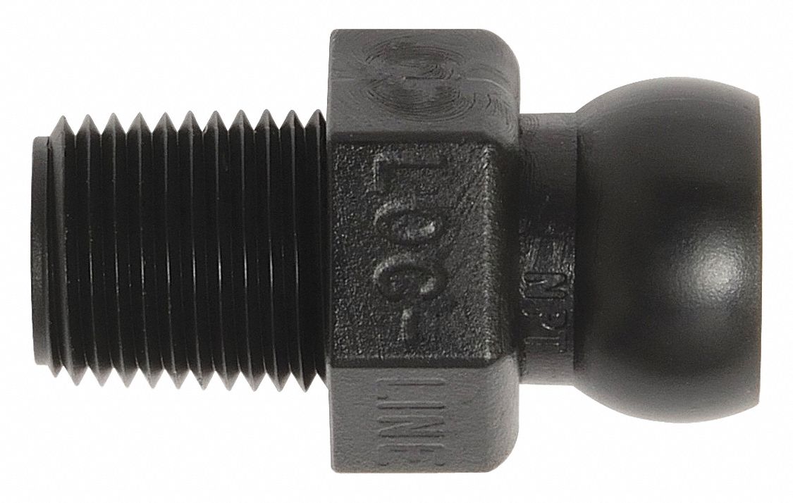 NPT Connector,Black,1/8",PK50 - Grainger