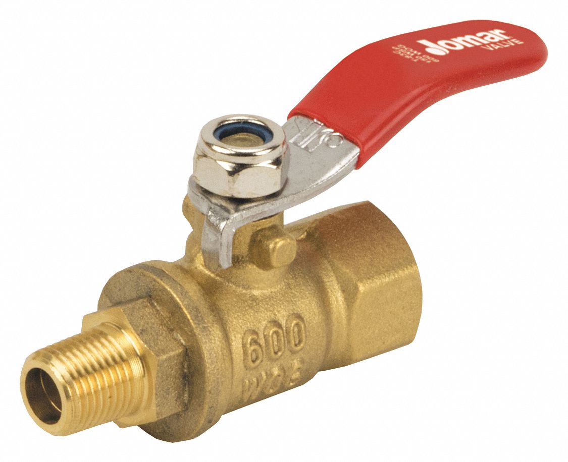 Brass Mini Valve,MIPxFIP,1/8" - Grainger