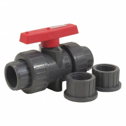 PVC Sched 80 True Union Valve,1" - Grainger