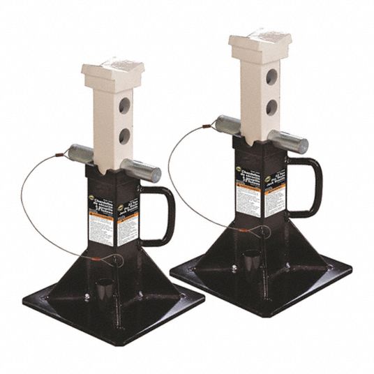 OMEGALIFT, Steel, 12 1/4 in Min Lift, Truck Stands,Pin Style,22 tons ...