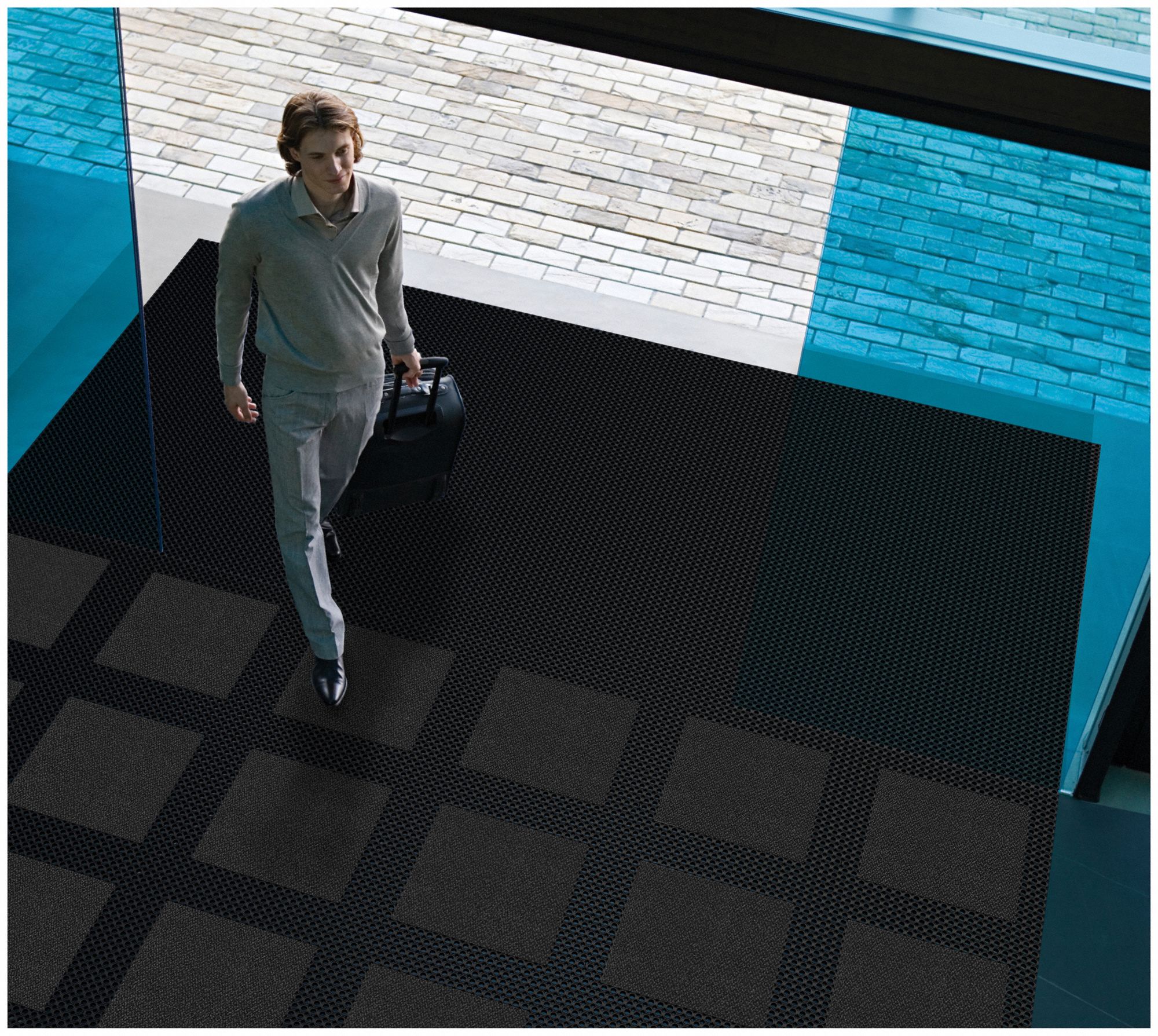 NOTRAX Interlocking Entrance Mat Tile: 20 in x 20 in, 20 in Lg, 20 in ...