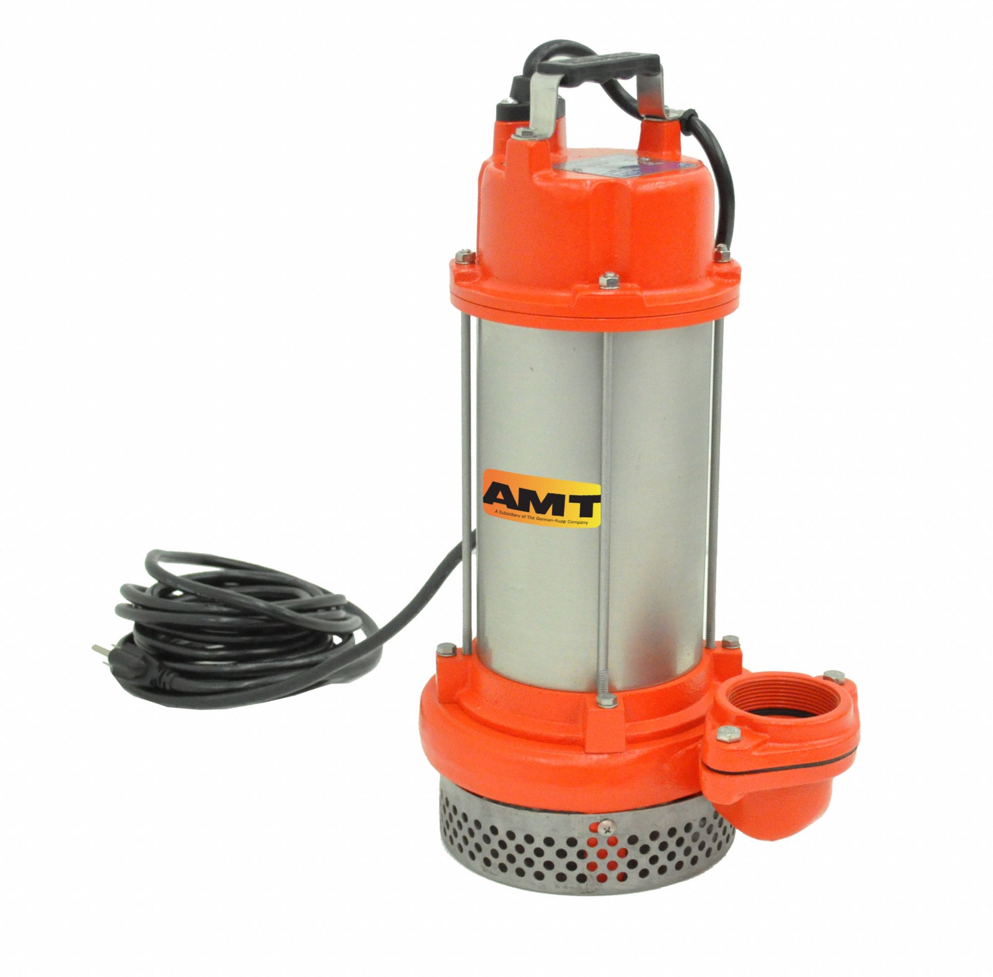 AMT PUMPS, 1 hp, 5/32 in Max. Dia. Solids, Submersible Sump Pump ...