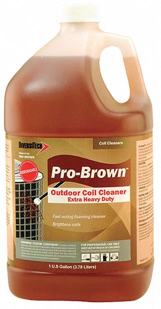 DIVERSITECH, Pro-Brown, 1 gal, Coil Cleaner - 59FD85|PRO-BROWN - Grainger