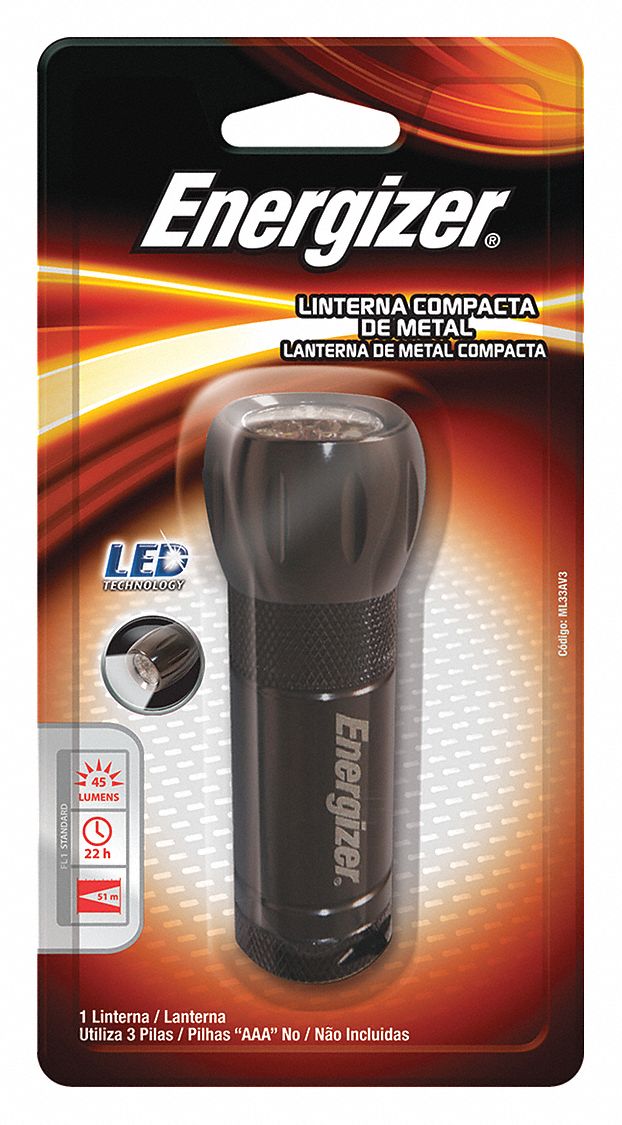 ENERGIZER Lámpara de mano Led Compacta 45 lúmenes Metal Plata 3 ...
