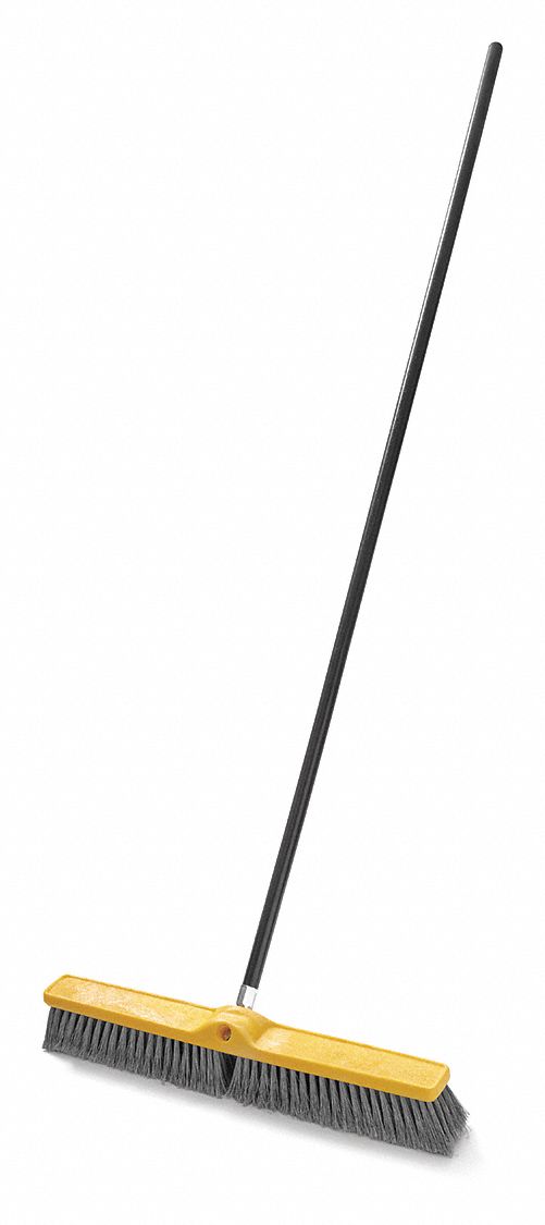 RUBBERMAID COMMERCIAL PRODUCTS, 24 in Sweep Face, Synthetic, Push Broom ...