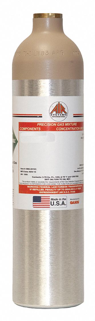 AIR SYSTEMS INTERNATIONAL, Calibration Gas,Zero Air,103L - 59JW43|BBG ...