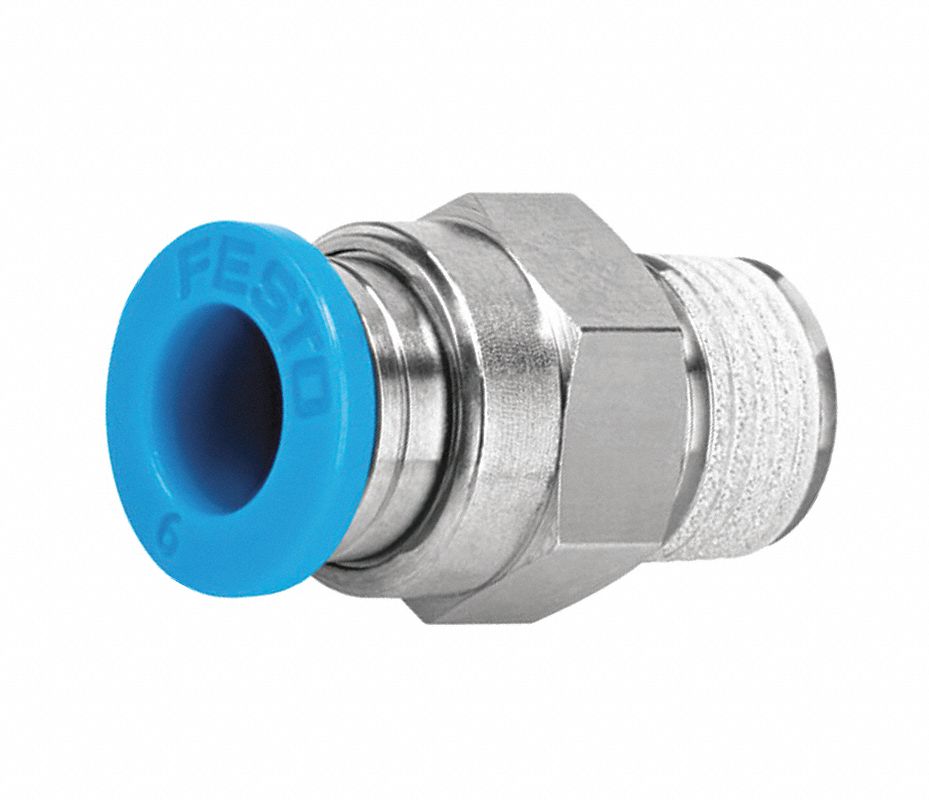 FESTO Unión Recta,12mm,Acero Inoxidable, Color Negro/Azul, EA1 ...