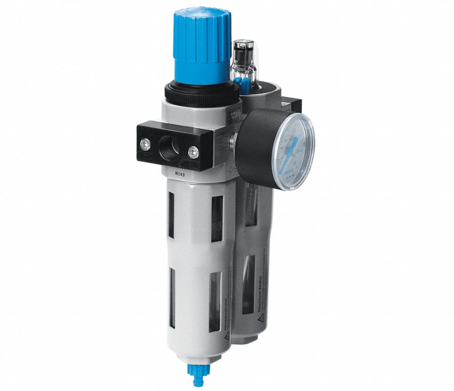 FESTO Filtro/Regulador/Lubricador, 1/2" NPT, Rango de Ajuste 7 a 290 psi - Filtros, Reguladores ...