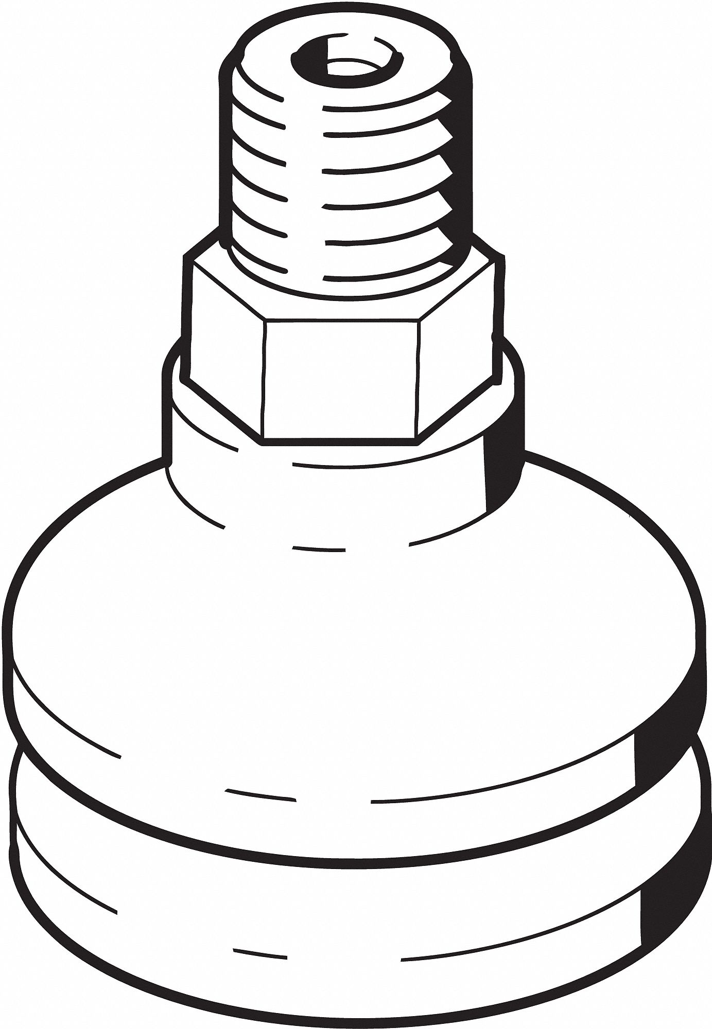 FESTO Ventosa,Fuelle Redondo,NBR,Puerto 1/8" - 59LH90 | VASB-30-1/8-NBR ...