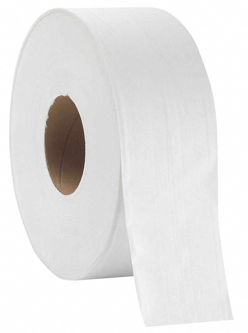 ACCLAIM BATHROOM TISSUE ROLL, JUMBO, 2-PLY, WHITE, 1000 FT X 3½ IN, 8 ...