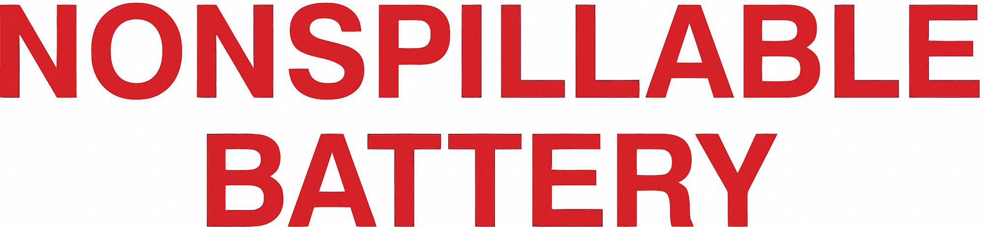 Label,Nonspillable Battery,Red/Wht,PK500 - Grainger