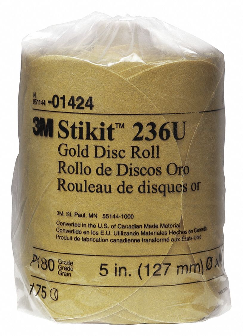 Gold Disc,Roll,5",PK6 - Grainger