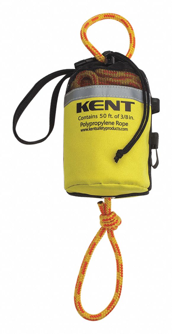 KENT SAFETY, 50 ft Rope Lg, 5 in Overall Dia, Rescue Throw Bag - 59MD26 ...