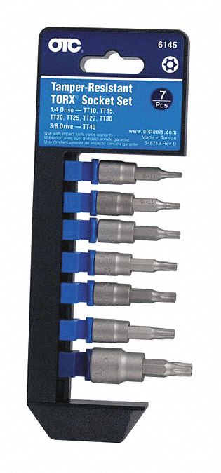 OTC, Tamper-Resistant Torx Set,7pcs. - 59MP56|6145 - Grainger