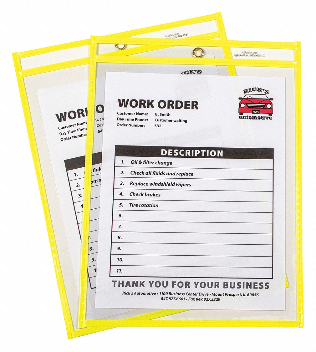 C-LINE PRODUCTS, Vinyl, Hanging, Shop Ticket Holder - 59PC82|43916 ...