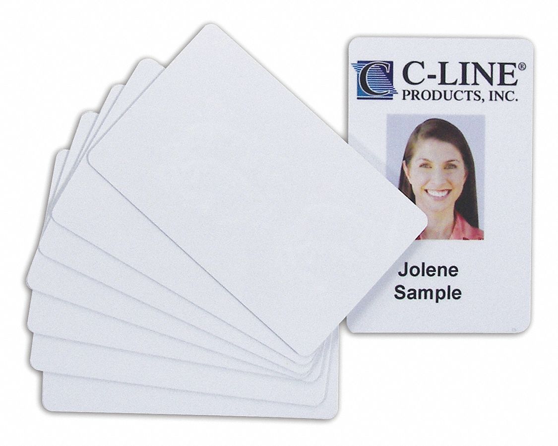 PVC, 3 3/8 in Card Ht, Quality Video Grade PVC Card,PK100 - 59PE79 ...