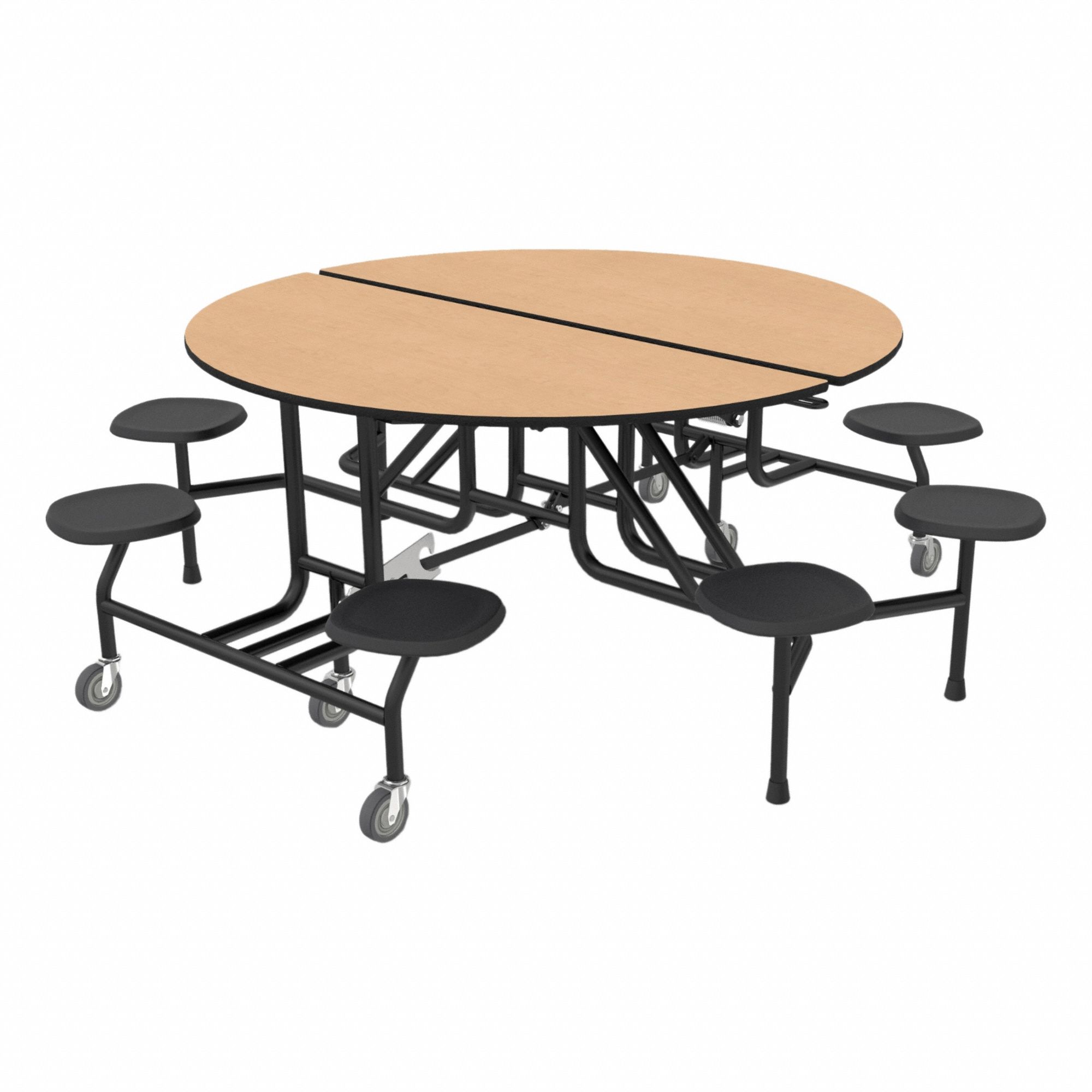 PALMER HAMILTON, Fusion Maple, Stool Seat, Cafeteria Stool Table ...