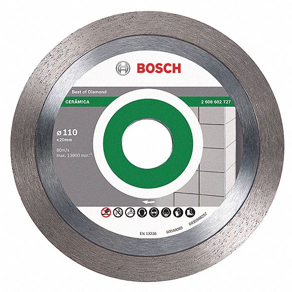 BOSCH Disco de Diamante para Sierra, Diám. de la Hoja de 4-3/8", Tipo ...