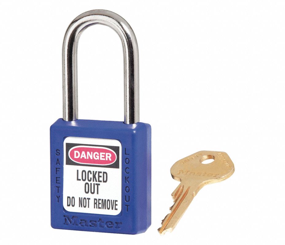 MASTER LOCK Candado de Bloqueo Azul con 1 llave - Candados con ...