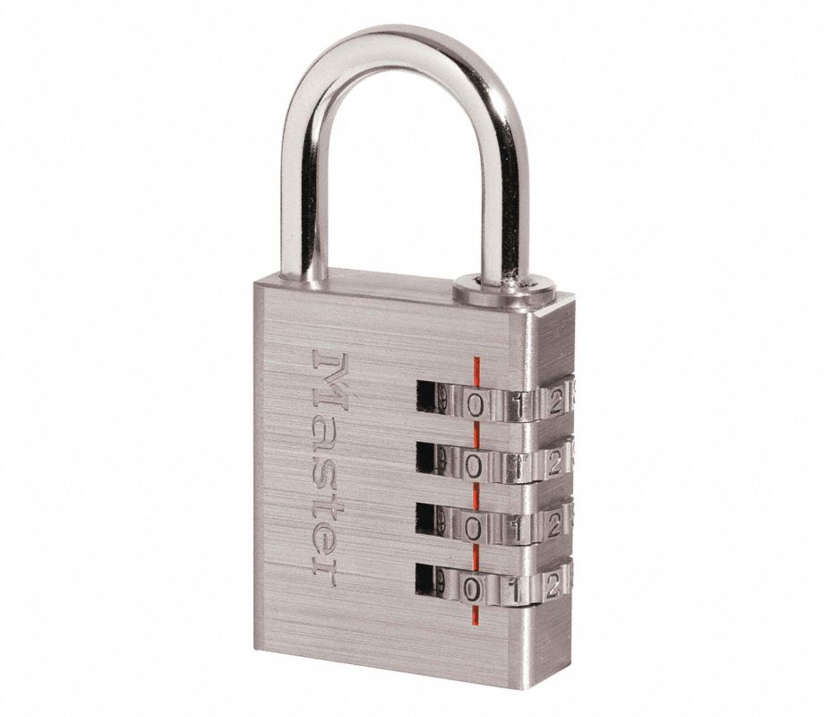 MASTER LOCK Candado de Combinación, Metal, 1-9/16", 1-9/16", 1/2" - Candados de Combinación ...
