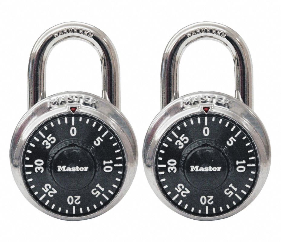 MASTER LOCK Candado de Combinación, Metal, 1-7/8", 1-7/8", 1/2" - Candados de Combinación ...