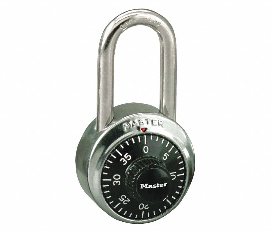 MASTER LOCK Candado de Combinación, Acero Inoxidable, 1-7/8", 1-7/8", 1/2" - Candados de ...
