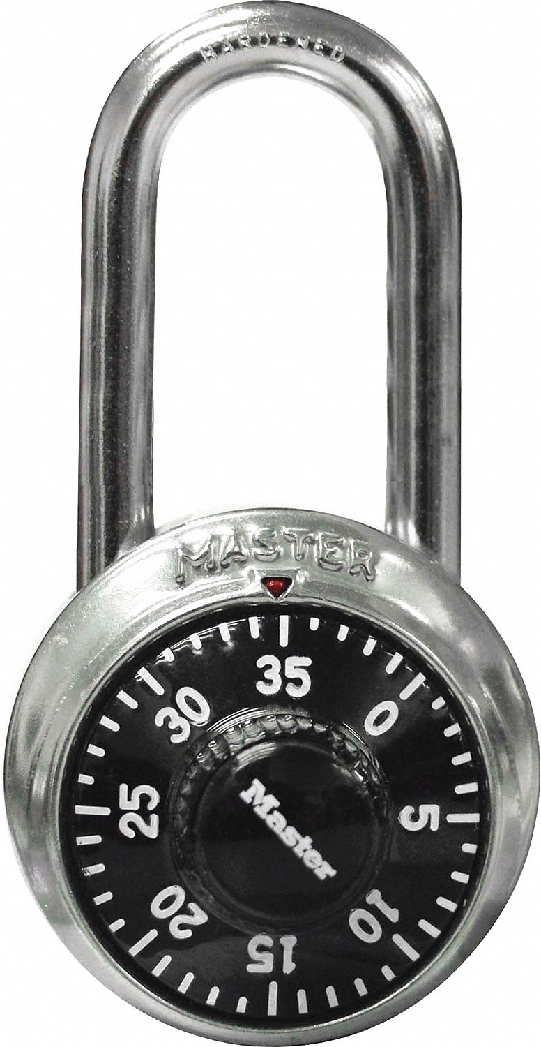 MASTER LOCK Candado de Combinación, Acero Inoxidable, 1-7/8", 1-7/8", 1/2" - 59YX34 | 1525LF ...