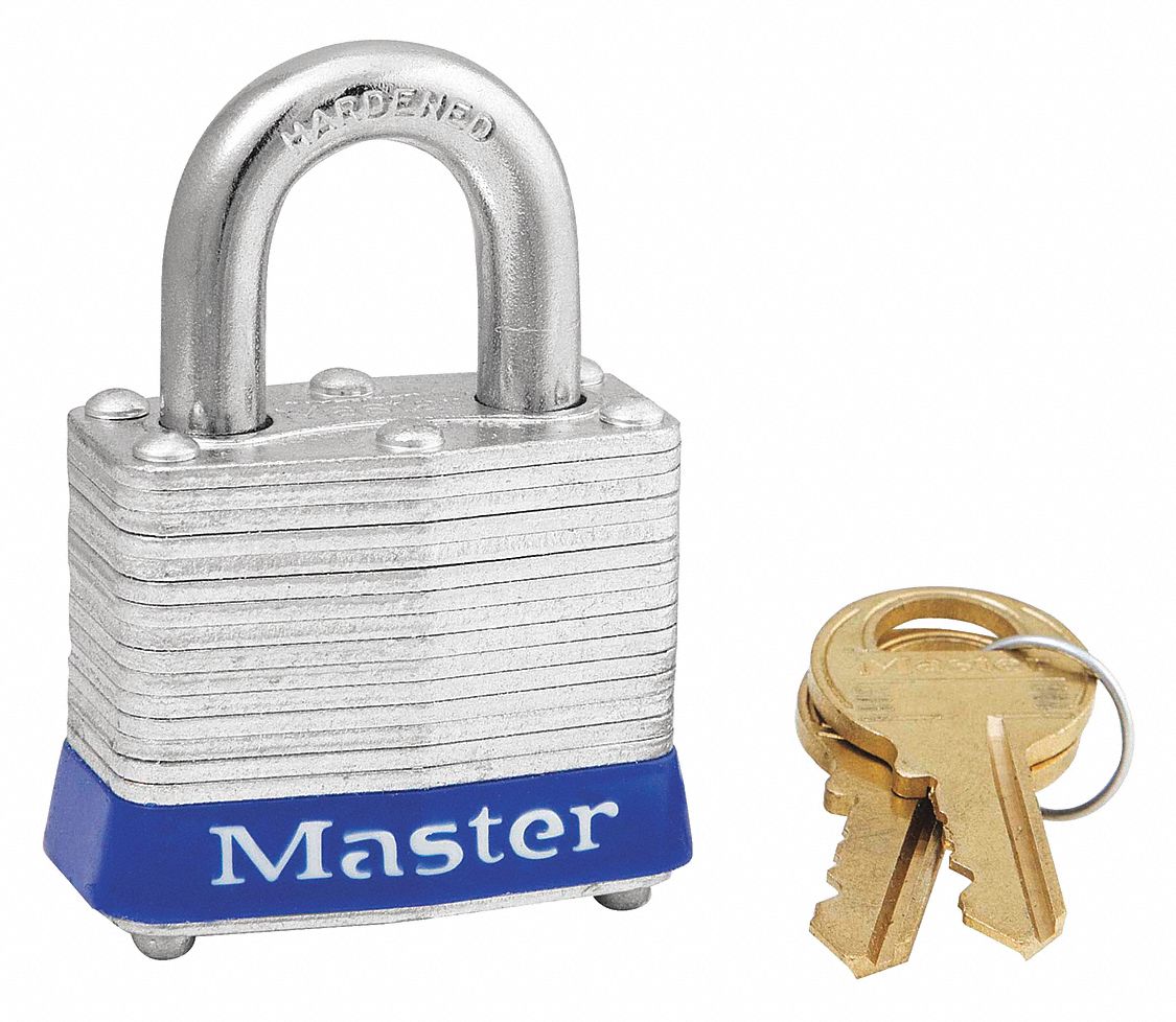 MASTER LOCK Candado de Bloqueo Azul con 2 llaves Diferente - 59YX42 ...