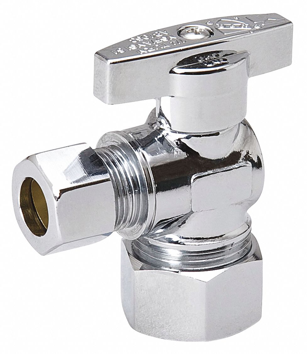 Angle Valve,5/8" OD x 3/8" OD - Grainger