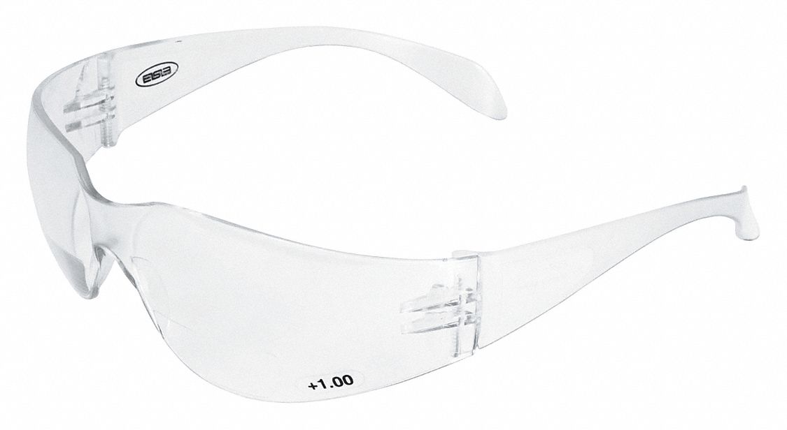 ERB SAFETY, Safety Glasses,Clr Frame,Clr,Bifocal,2.0 - 59ZG04|17989 ...
